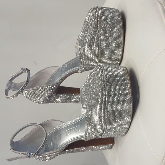 Gianni Bini | Shoes | Gianni Bini Devi Silver Rhinestone Crystal ...